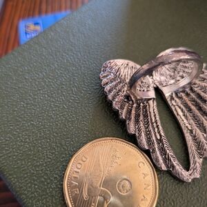 Jewelry | Dark Silver Tone Angel Winged Ring | Poshmark